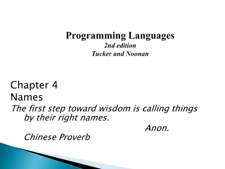 PPT - Programming Languages 2nd edition Tucker and Noonan PowerPoint Presentation - ID:5426343