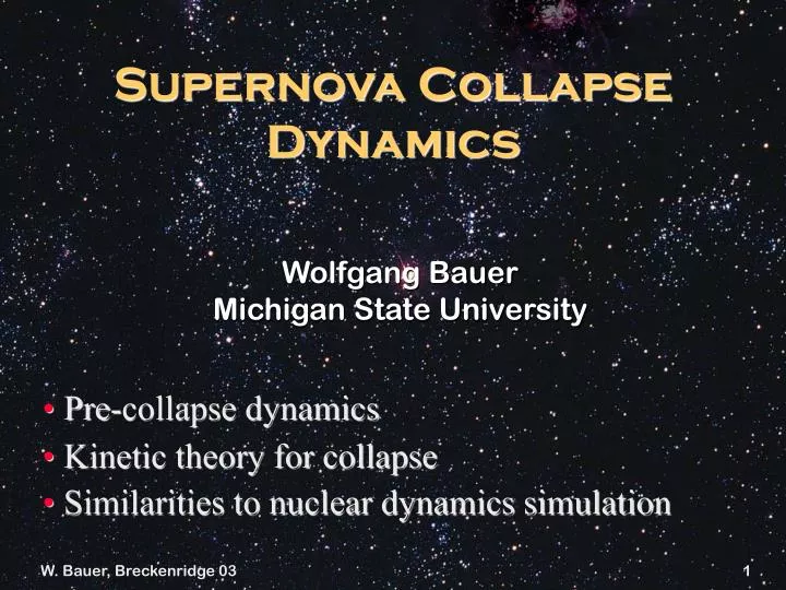 PPT - Supernova Collapse Dynamics PowerPoint Presentation, free ...