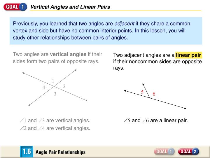PPT - Vertical Angles and Linear Pairs PowerPoint Presentation - ID:5427649