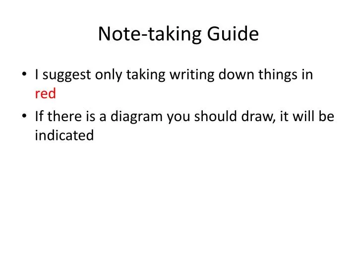 PPT - Note-taking Guide PowerPoint Presentation, free download - ID:5427713
