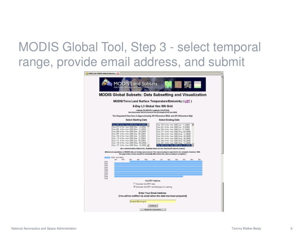 PPT - MODIS Subsetting and Visualization Tool: PowerPoint Presentation ... PPT - MODIS Subsetting and Visualization Tool: PowerPoint Presentation ...