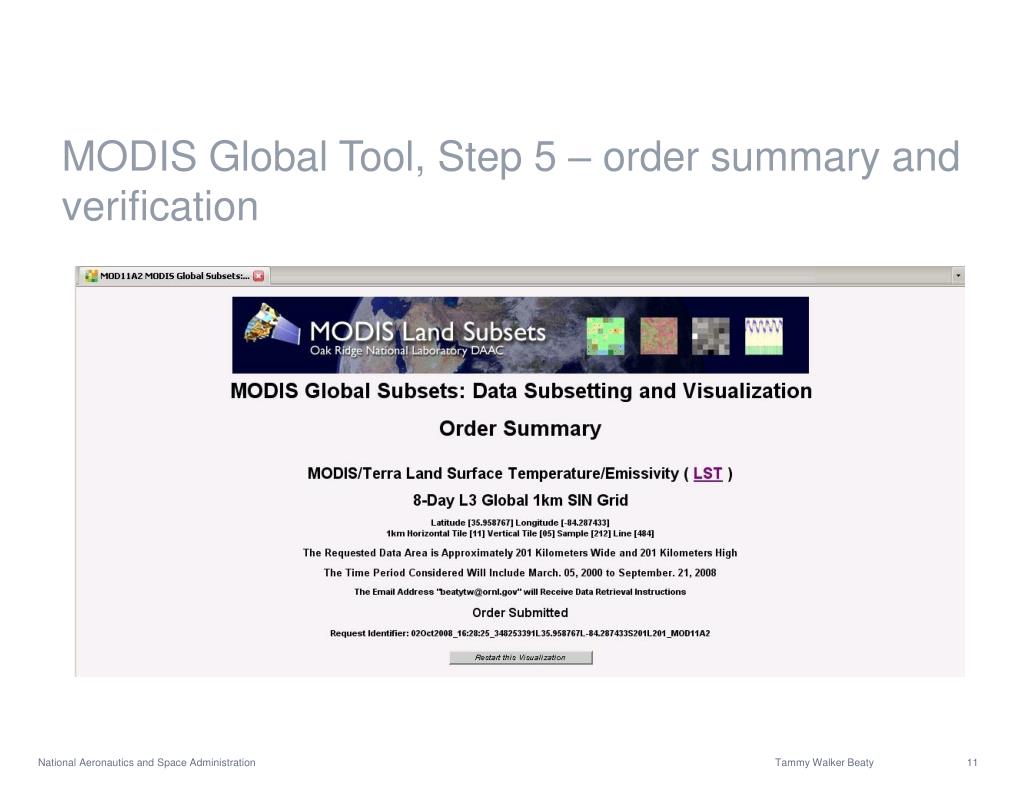PPT - MODIS Subsetting and Visualization Tool: PowerPoint Presentation ... PPT - MODIS Subsetting and Visualization Tool: PowerPoint Presentation ...