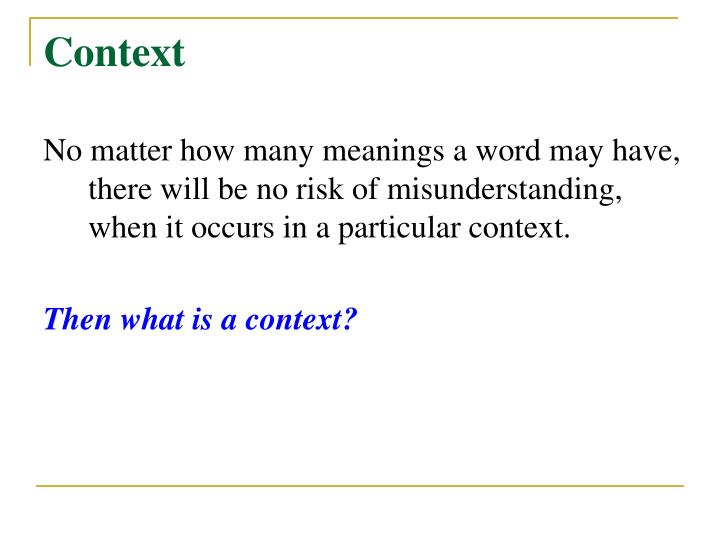 PPT - English Lexicology Meaning and Context PowerPoint Presentation ...