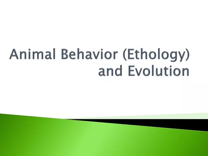 PPT - Animal Behavior ( Ethology ) and Evolution PowerPoint ...