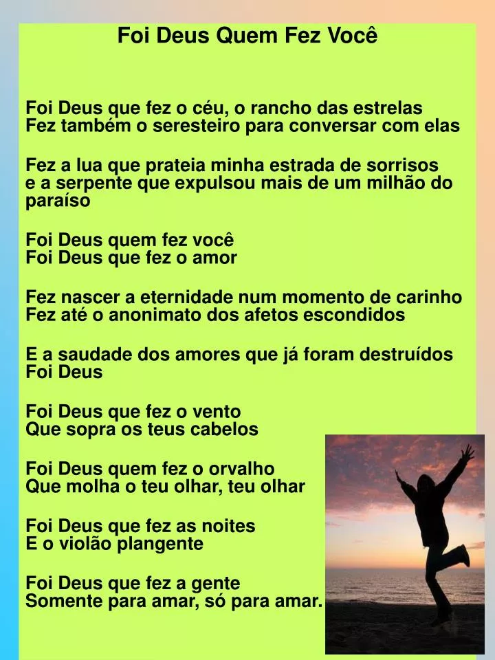 PPT - Foi Deus Quem Fez Você PowerPoint Presentation, free download ... PPT - Foi Deus Quem Fez Você PowerPoint Presentation, free download ...