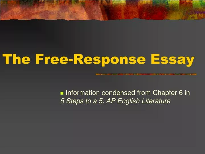 PPT - The Free-Response Essay PowerPoint Presentation, free download ...