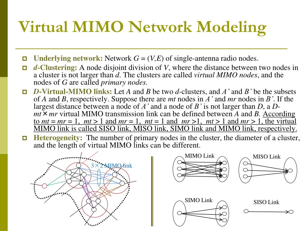 Ppt Cross Layer Design Of Heterogeneous Virtual Mimo Radio Networks