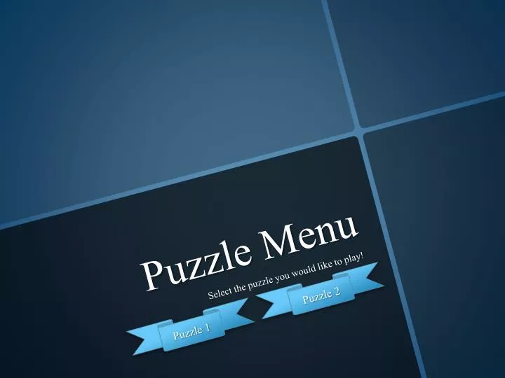 PPT - Puzzle Menu PowerPoint Presentation, free download - ID:5431450