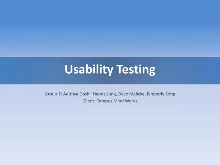 PPT - Usability Testing PowerPoint Presentation, free download - ID:5431505