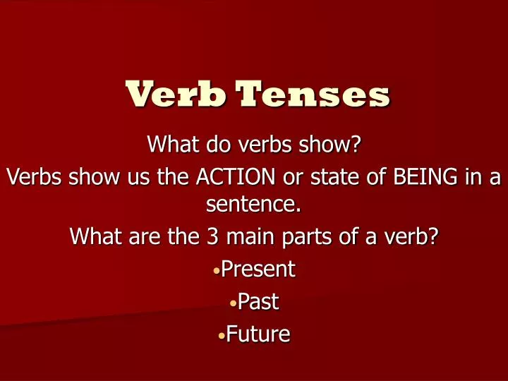 Ppt Verb Tenses Powerpoint Presentation Free Download Id 5432178