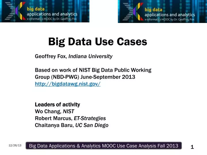 PPT - Big Data Use Cases PowerPoint Presentation, free download - ID:5433916