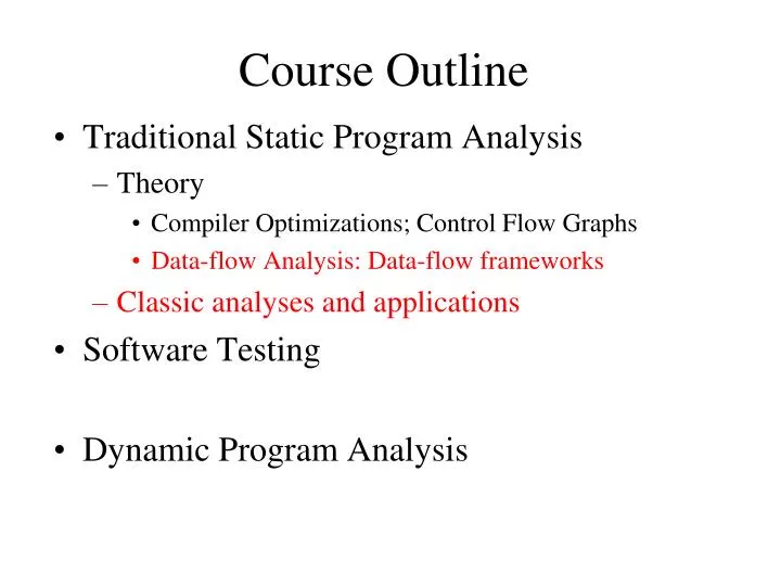 PPT - Course Outline PowerPoint Presentation, free download - ID:5433918