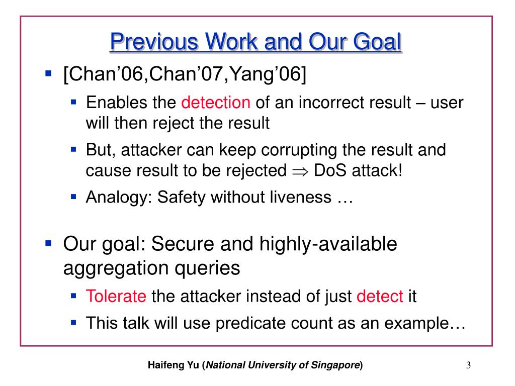 Ppt Dos Resilient Secure Aggregation Queries In Sensor Networks Powerpoint Presentation Id
