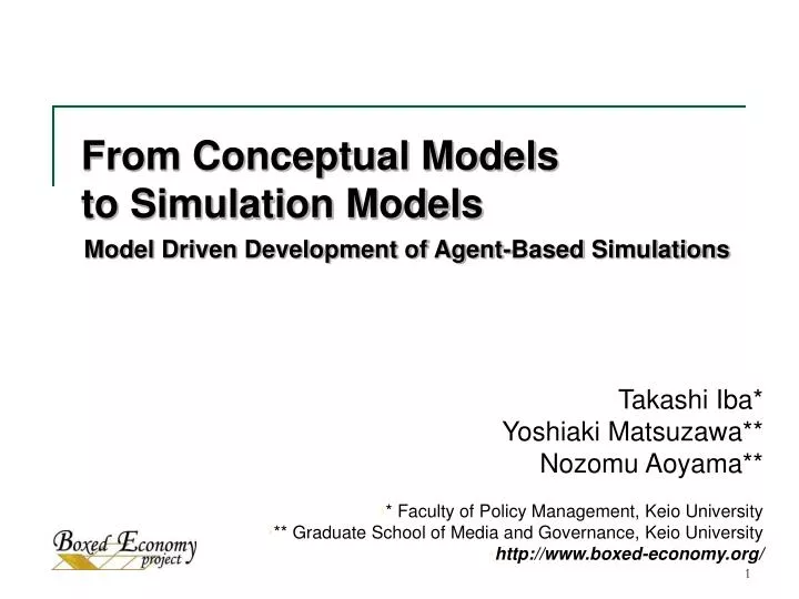 An Overview Of Conceptual Model For Simulation – TSMA