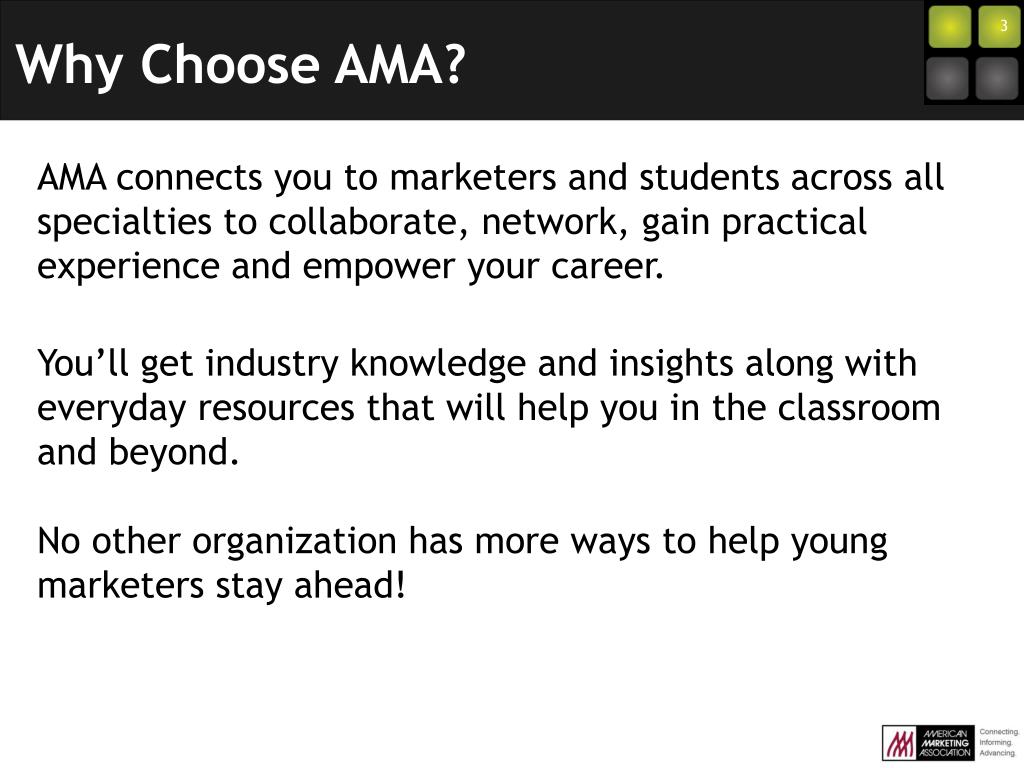 PPT - The American Marketing Association (AMA) PowerPoint Presentation ...