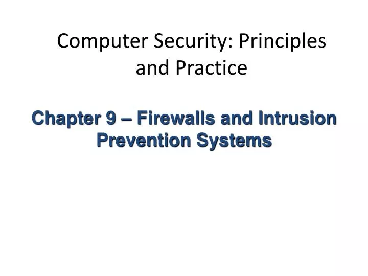 PPT - Computer Security: Principles and Practice PowerPoint ...