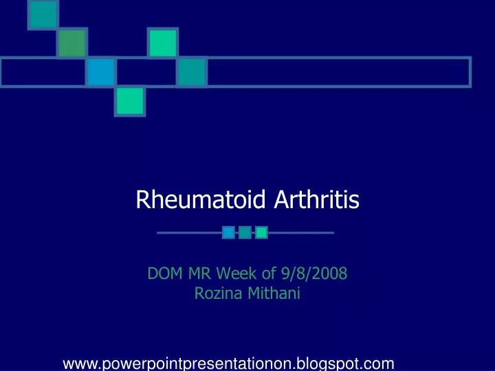 PPT - Rheumatoid Arthritis PowerPoint Presentation, free download - ID ...