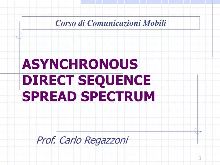 Ppt Asynchronous Direct Sequence Spread Spectrum Powerpoint