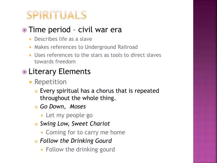 PPT - Spirituals PowerPoint Presentation, free download - ID:5438459