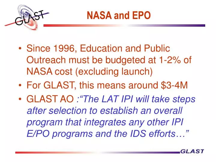 PPT - NASA and EPO PowerPoint Presentation, free download - ID:5439655