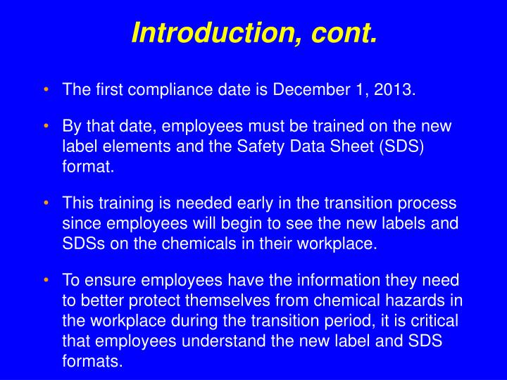 PPT - 2013 Training Requirements for the Revised OSHA Hazard ...