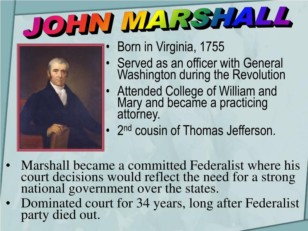 PPT - John Marshall's Impact on U.S. Justice System PowerPoint ...