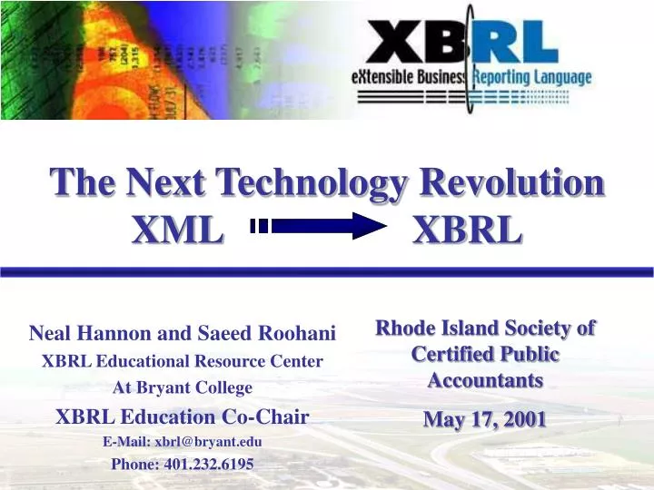 PPT - The Next Technology Revolution XML XBRL PowerPoint Presentation ...