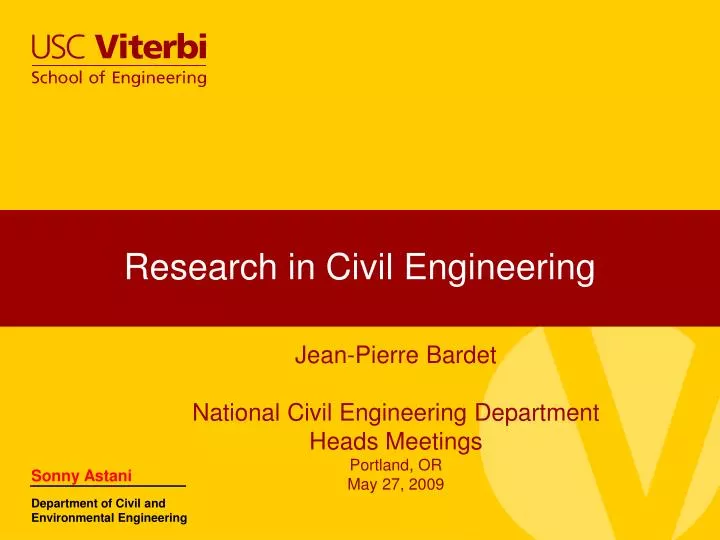 PPT - Research in Civil Engineering PowerPoint Presentation, free ...