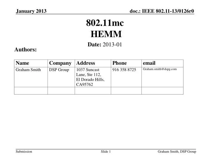 PPT - 802.11mc HEMM PowerPoint Presentation, free download - ID:5442783