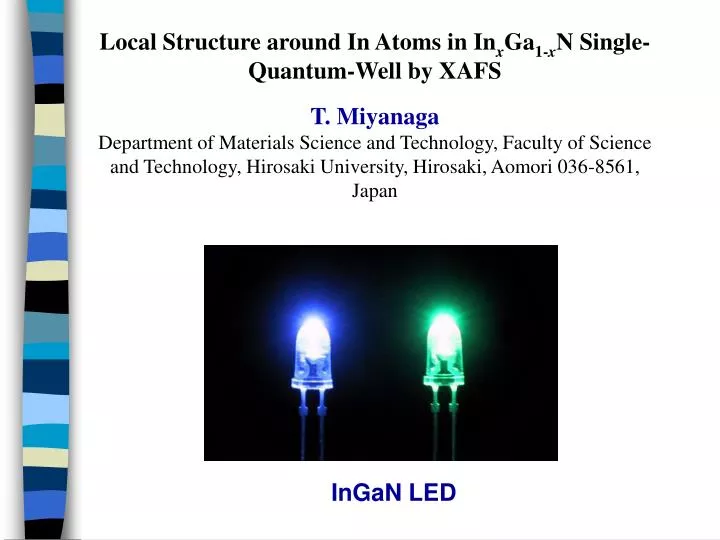 PPT - InGaN LED PowerPoint Presentation, free download - ID:5444245