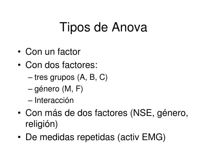 PPT - Análisis de Varianza PowerPoint Presentation - ID:5445030