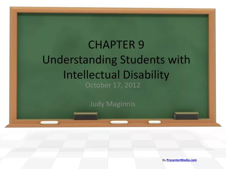 PPT - CHAPTER 9 Understanding Students with Intellectual Disability ...