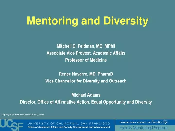 PPT - Mentoring and Diversity PowerPoint Presentation, free download ...