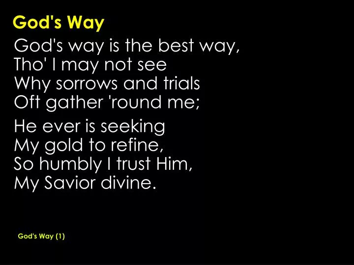 PPT - God's Way PowerPoint Presentation, free download - ID:5445821