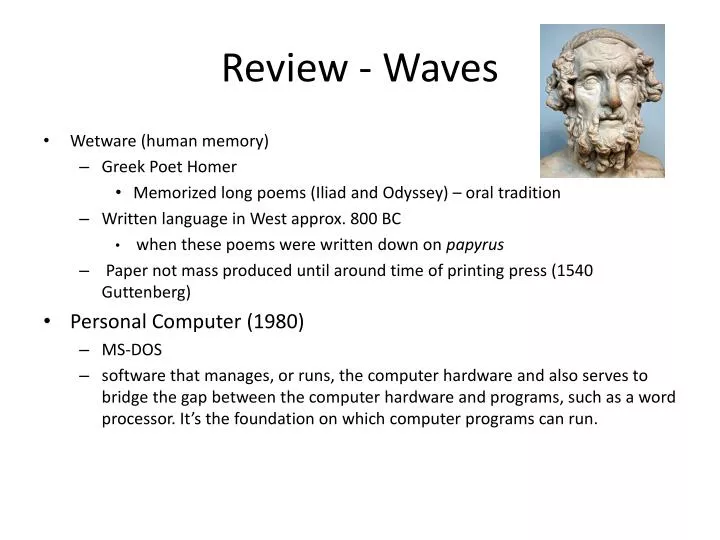 PPT - Review - Waves PowerPoint Presentation, free download - ID:5445868