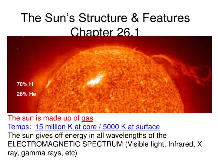PPT - The Sun’s Structure & Features Chapter 26.1 PowerPoint ...