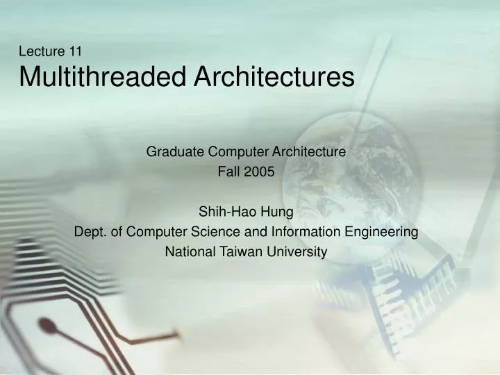 PPT - Lecture 11 Multithreaded Architectures PowerPoint Presentation ... PPT - Lecture 11 Multithreaded Architectures PowerPoint Presentation ...