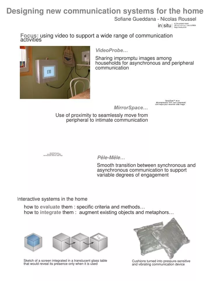PPT - Designing new communication systems for the home PowerPoint ...