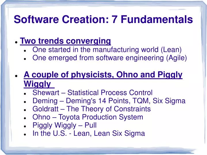 PPT - Software Creation: 7 Fundamentals PowerPoint Presentation, free ...