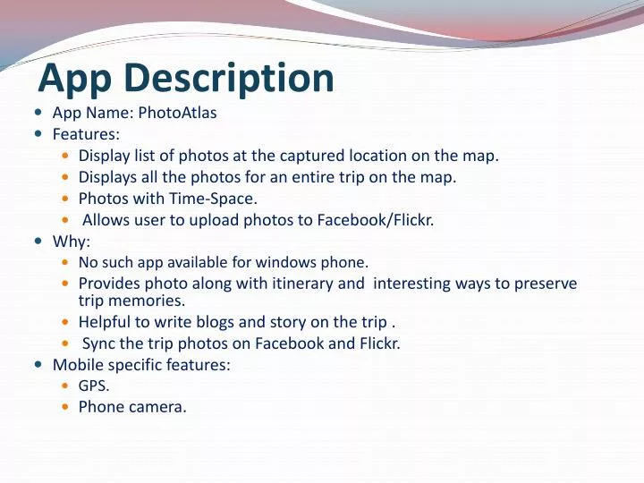 PPT - App Description PowerPoint Presentation, free download - ID:5447313