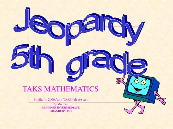 PPT - Jeopardy 5th grade PowerPoint Presentation, free download - ID ...