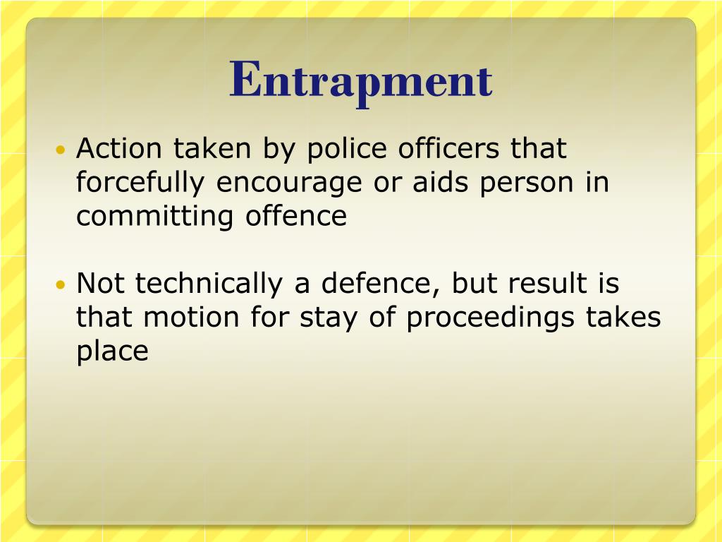 PPT - The Trial in Canadian Criminal Court, Pt. 4: Defences PowerPoint ...