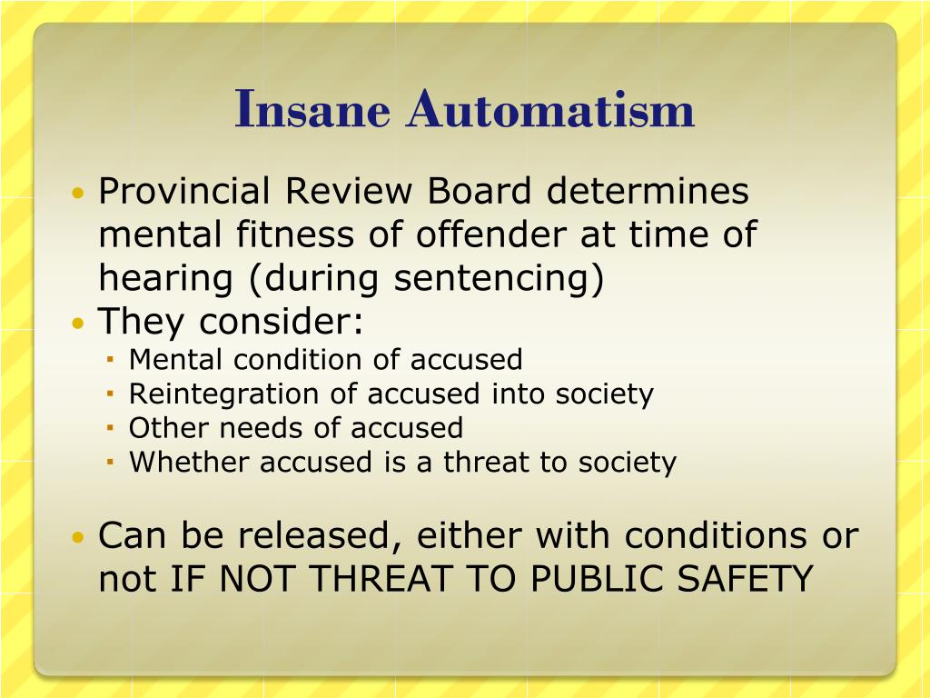 PPT - The Trial in Canadian Criminal Court, Pt. 4: Defences PowerPoint ...