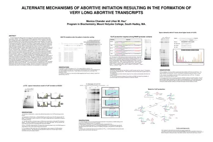 PPT - ALTERNATE MECHANISMS OF ABORTIVE INITIATION RESULTING IN THE FORMATION OF PowerPoint ...