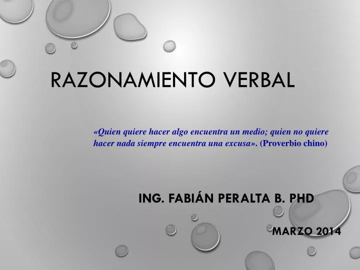PPT - RAZONAMIENTO VERBAL PowerPoint Presentation, free download - ID ...