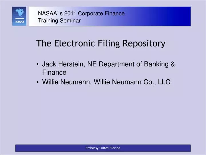 PPT - The Electronic Filing Repository PowerPoint Presentation, free ...