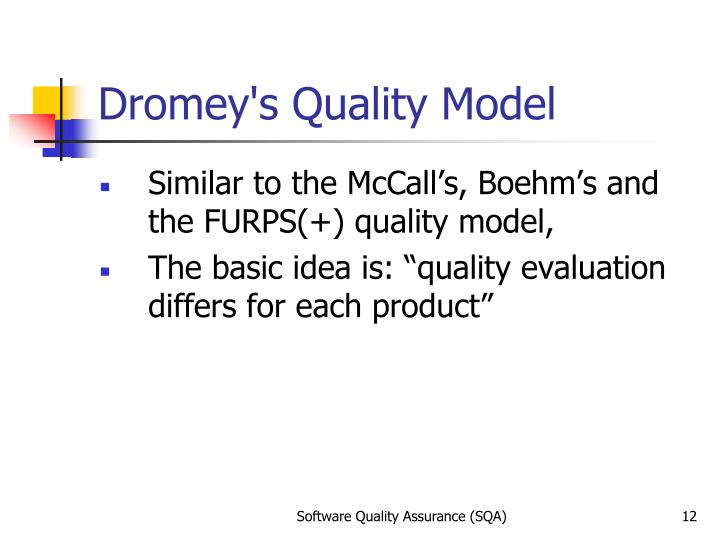 PPT - Software Quality Models PowerPoint Presentation - ID:5452309