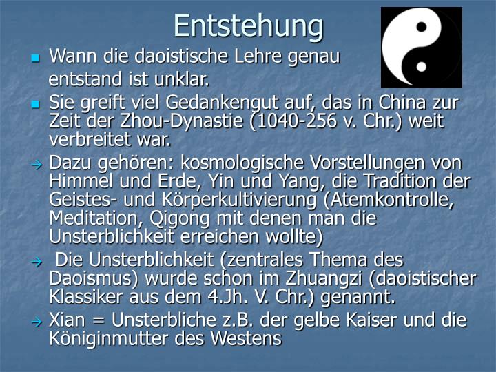 PPT - Daoismus (chin. „ Lehre des Weges“) PowerPoint Presentation - ID ...