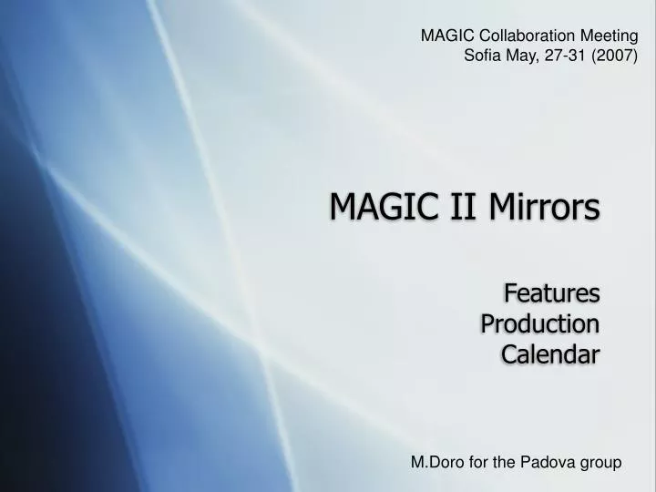 PPT - MAGIC II Mirrors PowerPoint Presentation, free download - ID:5452896