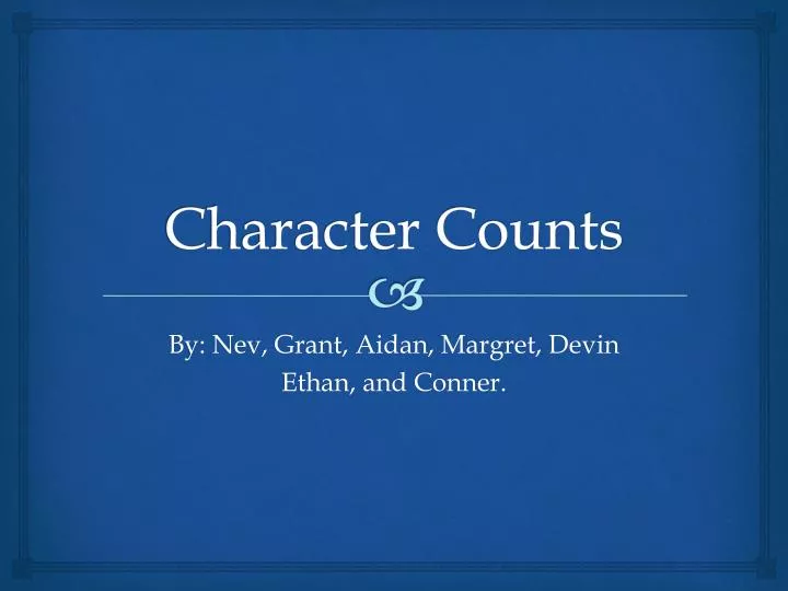 PPT - Character Counts PowerPoint Presentation, free download - ID:5453185